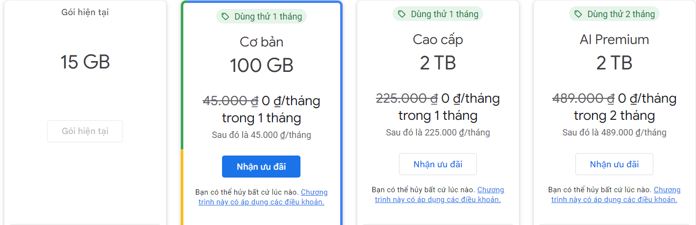 Google One Pricing: Cập nhật mức phí chi tiết (2024)